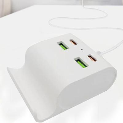 China 20W USB Charger 4 Port PD QC3.0 Universal Travel Adapter Kit 1.2m Cable for sale