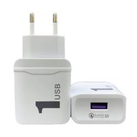 China 2 In 1 QC3.0 5V 2A Quick Kit USB Mains Charger For Iphone 13 for sale