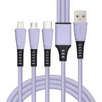 China Liquid Silicone Fast Charger Cable 3 in 1 TPE Multi USB Data Cords for sale