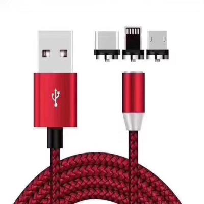 China 3 In 1 Fast Charging Magnetic USB Cable Cell Phone Date Transfer for sale