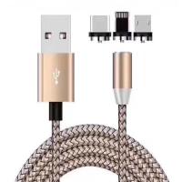China 3 In 1 Fast Charging Magnetic USB Cable Cell Phone Date Transfer for sale