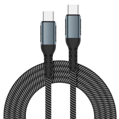 China 100W USB C to USB C Fast Charging Cable 6.6ft Nylon Braided Type C Data Transfer Cord for sale