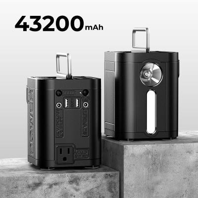 China 100W 43200mAh Portable Power Station with Solar Panel Charging for Camping for sale