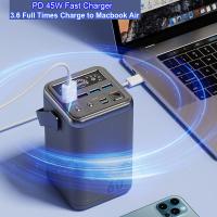 China Portable Power Station 60000mAh 60W Camping Emergency Backup Battery with AC Output for sale