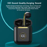 China J18 TWS Bluetooth 5.1 Noise Cancelling Earbuds with 300mAh Charging Case LED Display for sale
