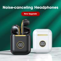 China J18 TWS Bluetooth 5.1 Noise Cancelling Earbuds with 300mAh Charging Case LED Display for sale