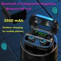 China 3500mAh Wireless Bluetooth Earphone Touch LED 5.0 HIFI Noise Cancelling for sale
