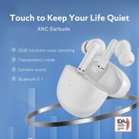 China BT5.1 Wireless Bluetooth Earphone ANC Noise Canceling Earbuds 4Mic for sale