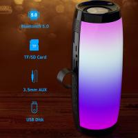 China Bluetooth Speaker 10W 1200mAh Rainbow LED Portable Wireless HIFI FM Radio TF AUX for sale