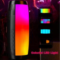 China Bluetooth Speaker 10W 1200mAh Rainbow LED Portable Wireless HIFI FM Radio TF AUX for sale