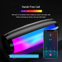 China Bluetooth Speaker 10W 1200mAh Rainbow LED Portable Wireless HIFI FM Radio TF AUX for sale