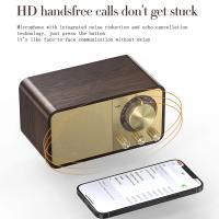 China Wooden Retro Bluetooth 5.0 Portable Speaker 5W Super Bass Subwoofer 1800mAh for sale