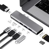 China Type C HDMI 4K Thunderbolt 3 USB C Hub With Hub 3.0 TF SD Reader Slot PD for sale