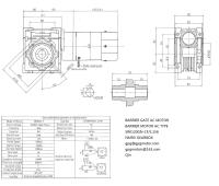 China 5rk140w Nmrv Worm Gearbox 1:3.9 1:40 5rpm  Barrier Gate Ac Type for sale