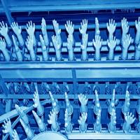 China Automatic Latex Medical Glove Production Line 100KW 380V for sale