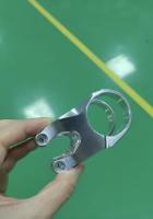 China CNC Machined Aluminum Dual Clamp Bracket - Custom Irregular Curved Mount for sale