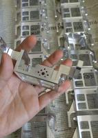 China 5-Axis CNC Irregular Dual Cantilever Aluminum Bracket with Window Cutouts for sale