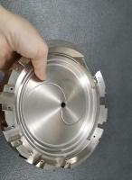 China 5-Axis CNC Machined 6061 Aluminum Vibratory Feeder Base with Precision Spiral Grooves and Locating Bosses for sale