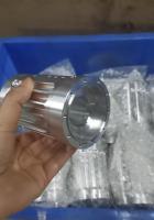 China Turn-Mill CNC 6061 Aluminum Heat Sink Cylinder with Mirror Finish and Cooling Slots for sale