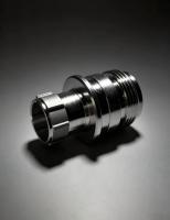 China Turn-Mill CNC Aluminum Precision Connector Housing with Multi-Step Threaded Structure, Locating Flange, and Snap-Fit End for sale