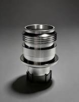 China Turn-Mill CNC Aluminum Precision Connector Housing with Multi-Step Threaded Structure, Locating Flange, and Snap-Fit End for sale