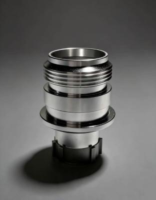 China Turn-Mill CNC Aluminum Precision Connector Housing with Multi-Step Threaded Structure, Locating Flange, and Snap-Fit End for sale