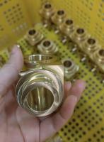 China CNC Machining Expert Brass Valve Body with Multi-Directional Intersecting Holes and Stepped Sealing Faces for sale