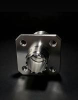 China Turn-Mill CNC Expert - Aluminum Connector Housing with Tooth-Shape Spline Interface and Square Flange Base for sale