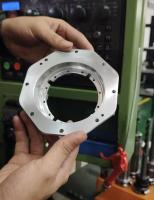 China CNC Machining Expert - Aluminum Automation Equipment Housing with External Reinforcement Ribs and Circular Flange Mounting for sale