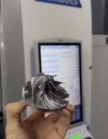 China 5-Axis CNC Machined Titanium Integral Impeller with Multistage Twisted Blades for Aerospace Applications for sale