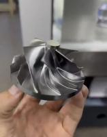 China 5-Axis CNC Machined Titanium Integral Impeller with Multistage Twisted Blades for Aerospace Applications for sale