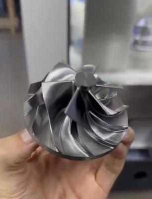 China 5-Axis CNC Machined Titanium Integral Impeller with Multistage Twisted Blades for Aerospace Applications for sale