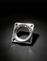 China Turn-Mill CNC Expert - Large Flange Aluminum Connector Housing with Square 4-Hole Mount, External Thread, and Internal Spline Interface for sale