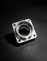 China Turn-Mill CNC Expert - Square Flange Aluminum Connector Housing with Multi-Step Bore and Locating Slots for Precision Sealing Assembly for sale