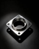 China Turn-Mill CNC Expert - Square Flange Aluminum Connector Housing with Multi-Step Bore and Locating Slots for Precision Sealing Assembly for sale