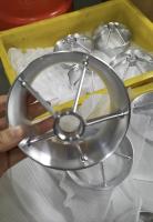 China 5-Axis CNC Expert - 6061 Aluminum Conical Wheel Disc with Six-Spoke Hollow Design and Center Threaded Mount for Lightweight Rotary Tooling for sale