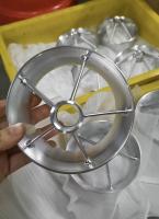 China 5-Axis CNC Expert - 6061 Aluminum Conical Wheel Disc with Six-Spoke Hollow Design and Center Threaded Mount for Lightweight Rotary Tooling for sale