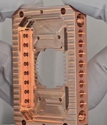 China High Precision ±0.01mm Oxygen-Free Copper RF Cooling Cavity with 5-Axis CNC Machining for Telecom Equipment for sale