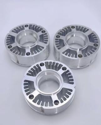 China Precision CNC machined 6061 aluminum LED heat sink with radial fins and annular cooling grooves at ±0.01mm tolerance for sale
