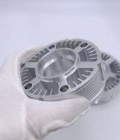 China Precision CNC machined 6061 aluminum LED heat sink with radial fins and annular cooling grooves at ±0.01mm tolerance for sale