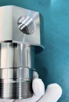 China Stainless Steel High-Pressure 3-Way Valve Block with Turn-Mill Composite Machining for sale
