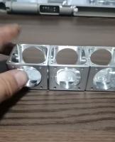China Square Optical Lens Housing with ±0.01 mm Tolerance | 5-axis CNC Milled 6061 Aluminum Industrial Camera Lens Base for sale