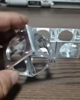 China Square Optical Lens Housing with ±0.01 mm Tolerance | 5-axis CNC Milled 6061 Aluminum Industrial Camera Lens Base for sale