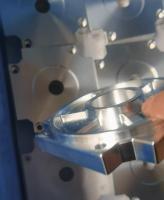 China Custom 6061 Aluminum Alloy Motor End Cover Flange and Motor Mounting Base with Natural Anodizing by CNC Multi-Axis Milling for sale