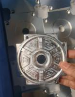 China Custom 6061 Aluminum Alloy Motor End Cover Flange and Motor Mounting Base with Natural Anodizing by CNC Multi-Axis Milling for sale