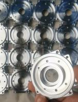 China Custom 6061 Aluminum Alloy Motor End Cover Flange and Motor Mounting Base with Natural Anodizing by CNC Multi-Axis Milling for sale