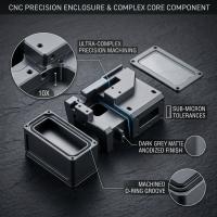China 6061-T6 Aluminum CNC Machined Electronics Enclosure 0.02mm Sealing Groove Anodized for sale