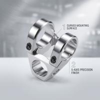China Double-Layer CNC Machined Dual Clamp Bracket 6061 Aluminum Curved Mounting Saddle for sale