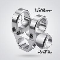 China Double-Layer CNC Machined Dual Clamp Bracket 6061 Aluminum Curved Mounting Saddle for sale