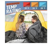 China Double Sleeping Bag With Hood Anti Snag Zipper For Outdoor Activities And Travel for sale